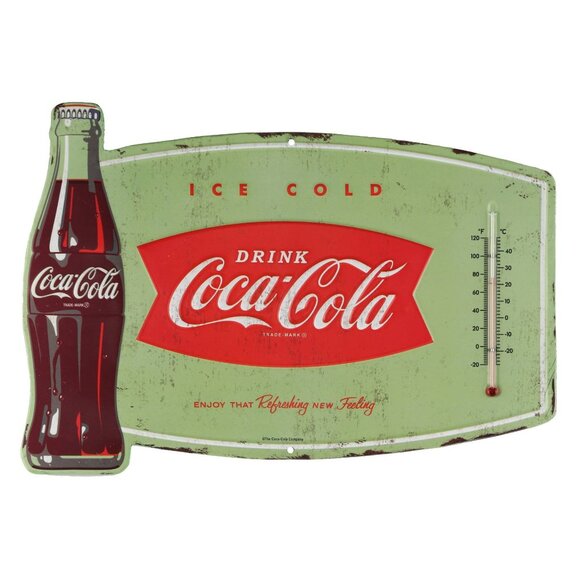 Coca Cola | Wall Decor | Retro Cocacola Vintage Style Metal Sign With ...